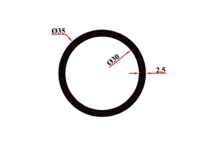 35x2,5 mm Pipe 0,691 Kg/Mt